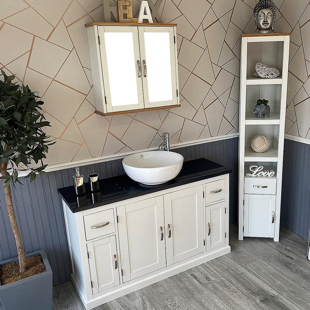 Ebern Designs Arbuckle Solid Beech 1230mm Free-standing Single Vanity ...