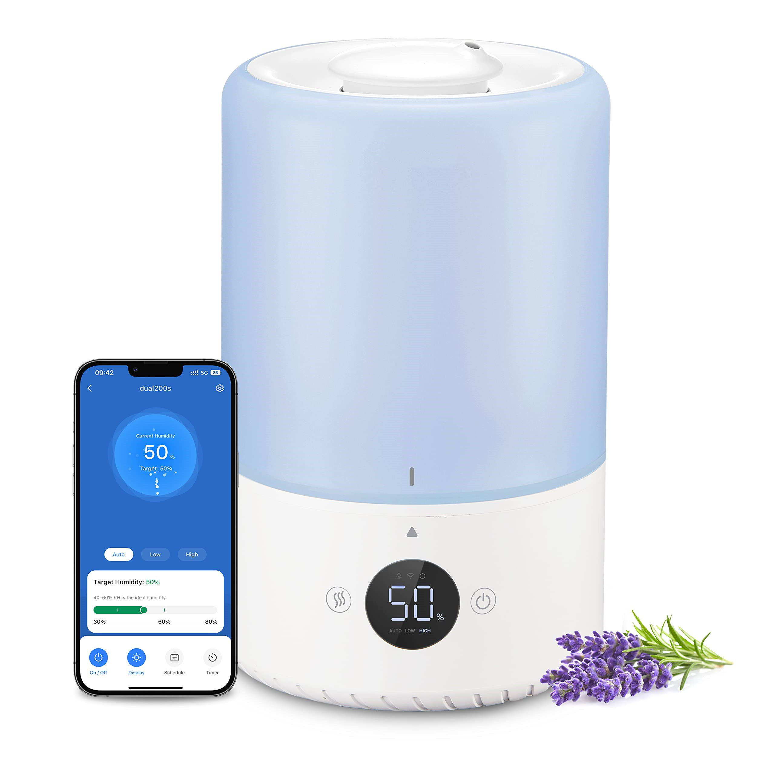 BEACHWATER POOL & SPA, LLC Dual 200S Smart Humidifiers For Bedroom, Top ...