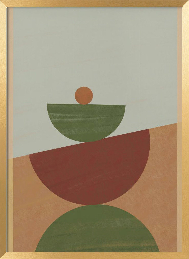 R2H Modern "Contemporary Geometric 02" Framed Print Wall Art | Perigold