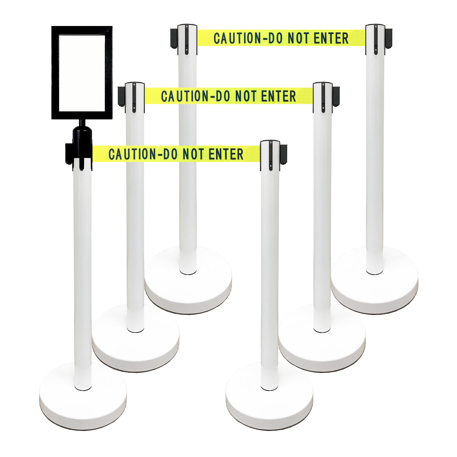 VIP Crowd Control 36" Retractable Belt Queue Safety Stanchion Barrier ...