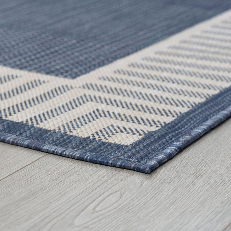 Three Posts™ Garrettsville Navy Indoor/Outdoor Rug & Reviews | Wayfair