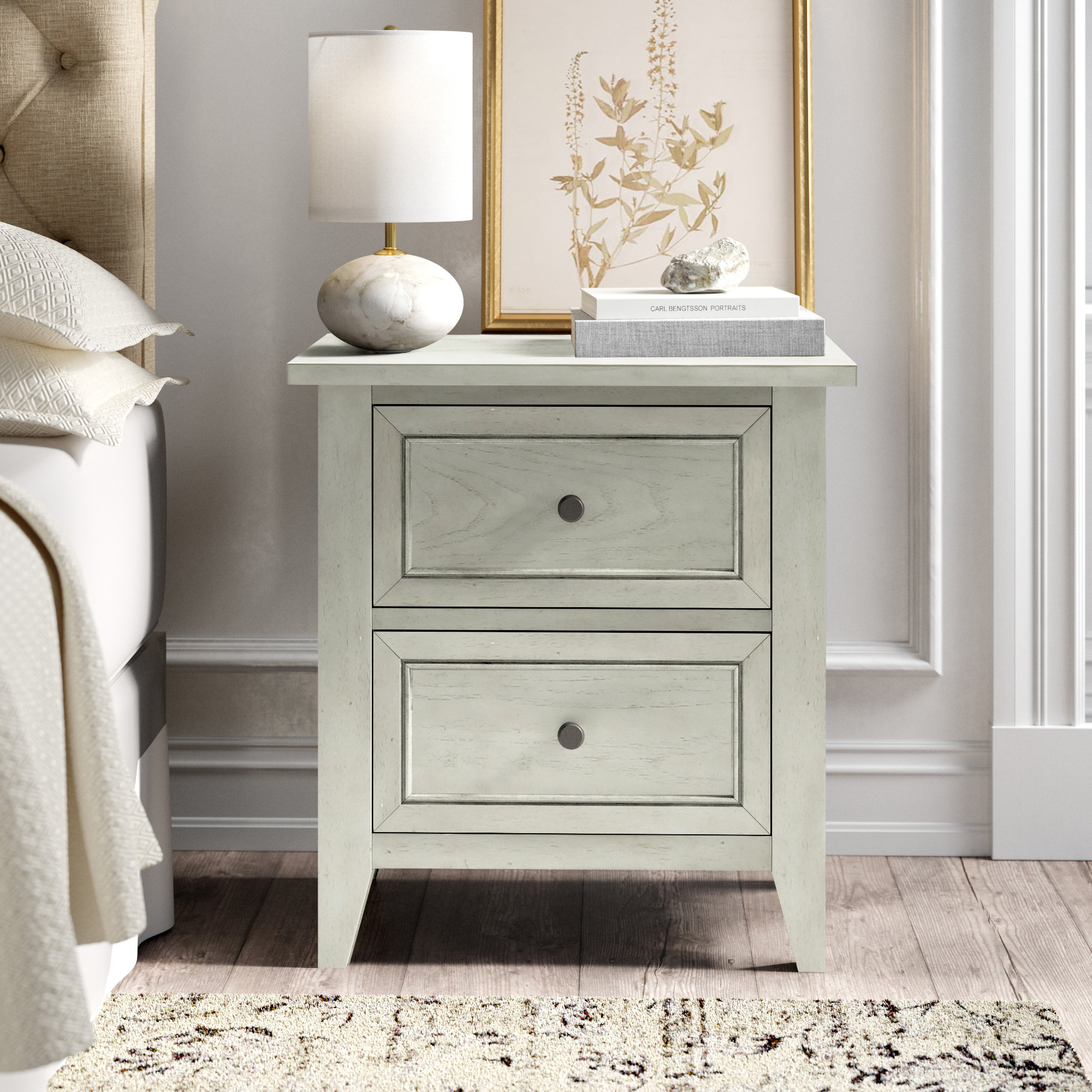 Kelly Clarkson Home Jarman 2 - Drawer Solid Wood Nightstand & Reviews ...