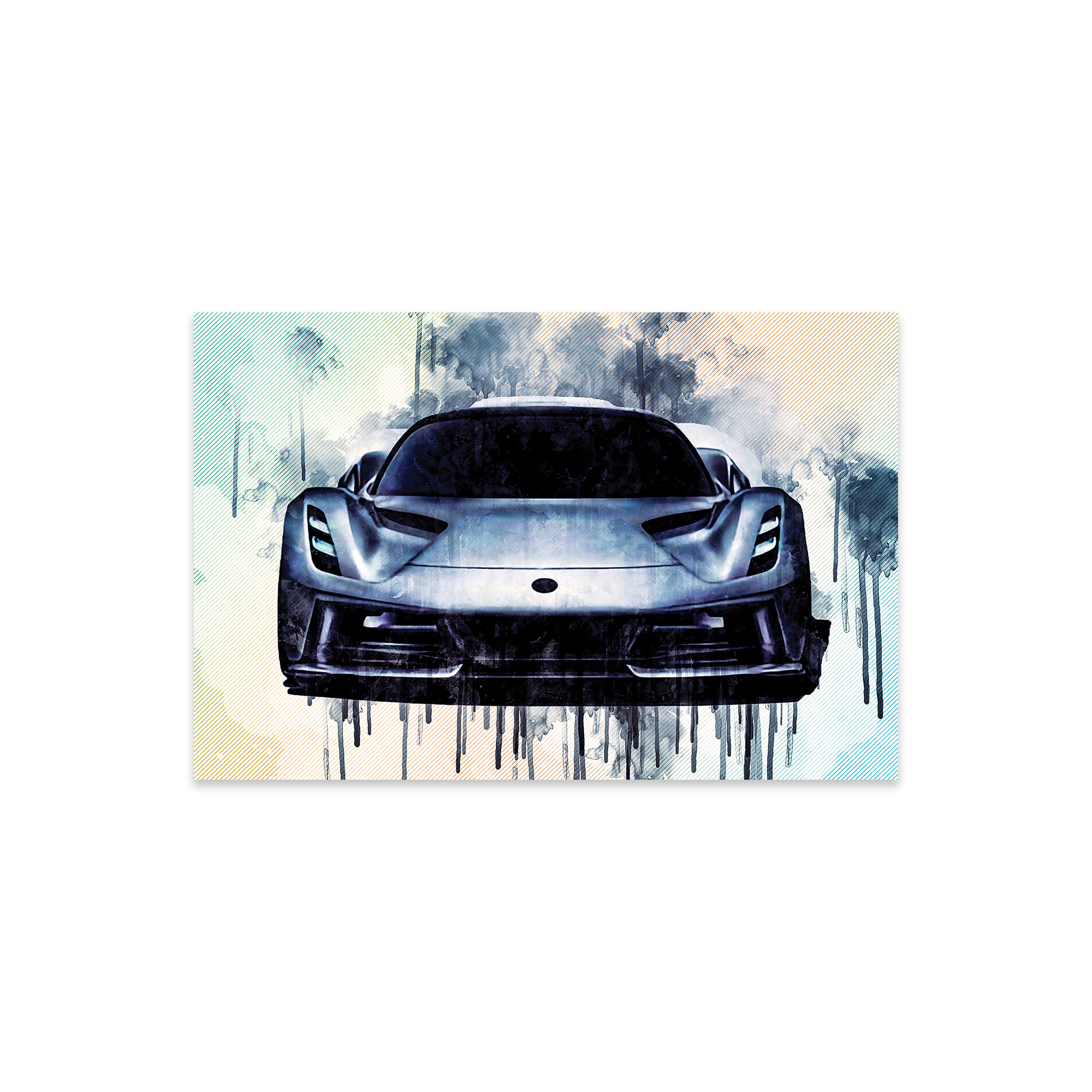 Williston Forge 2020 Lotus Evija Front View Hypercar On Glass by Sissy ...