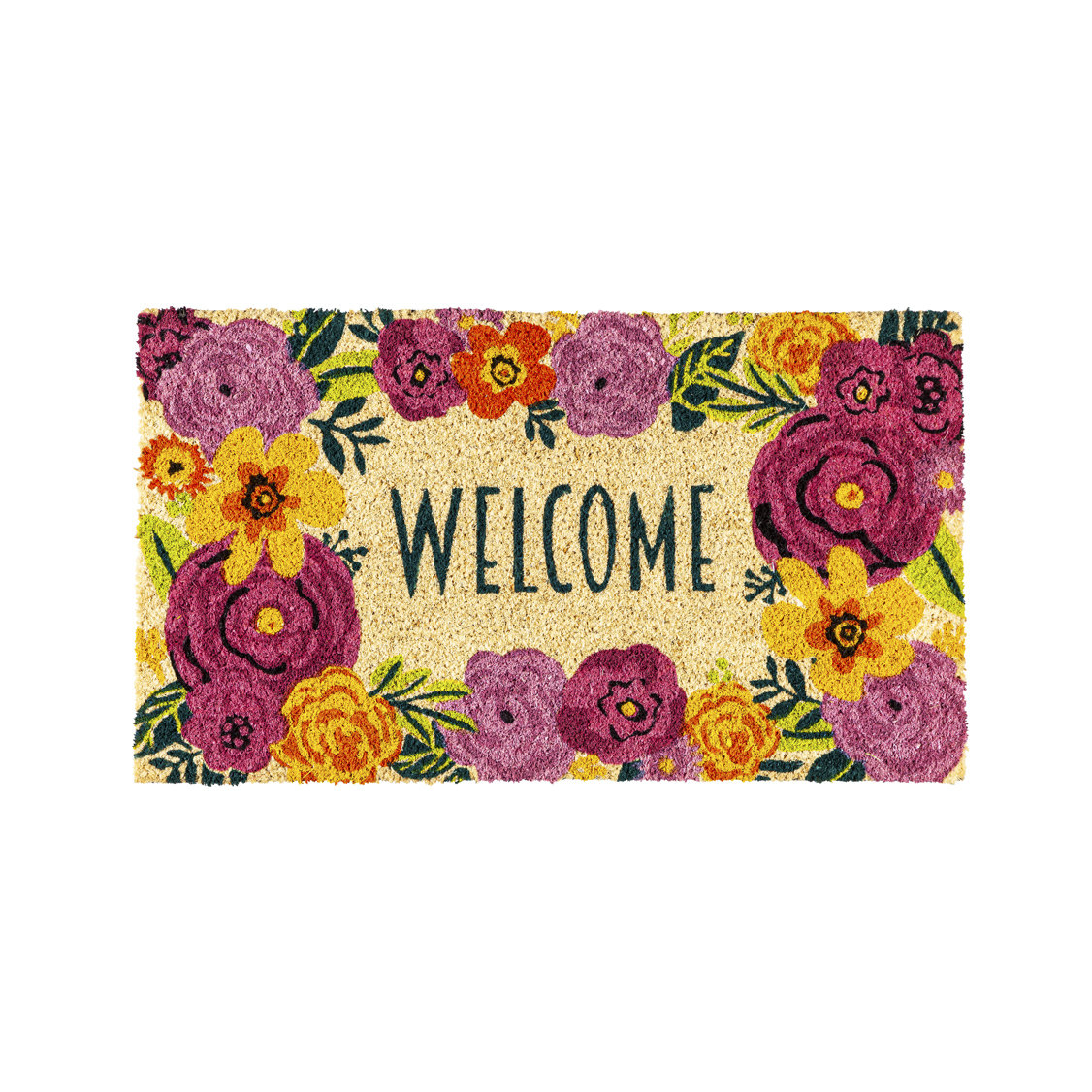 East Urban Home Bishan Non-Slip Floral Outdoor Doormat | Wayfair