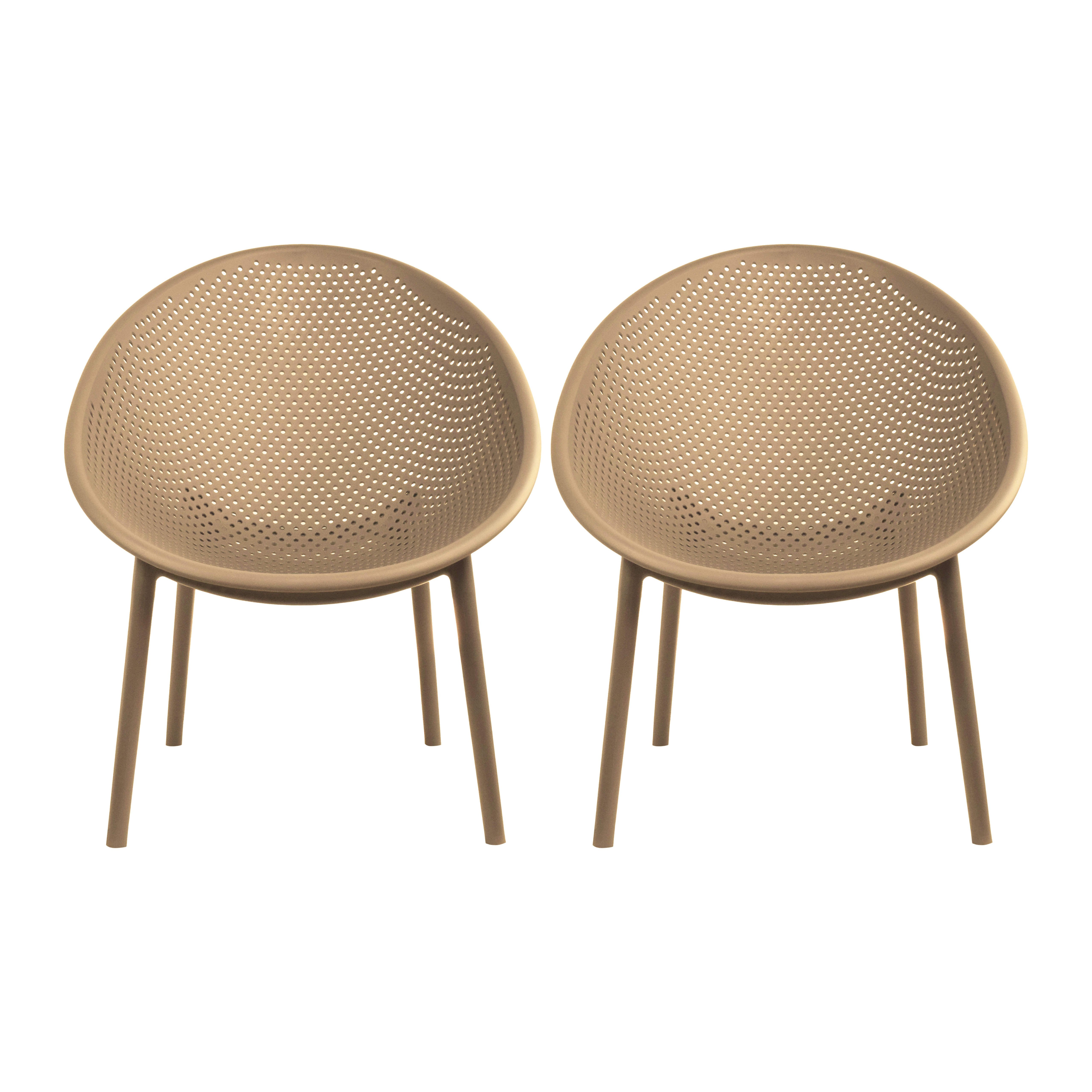 Orren Ellis Northwood Modern Contemporary Plastic Outdoor Armless ...