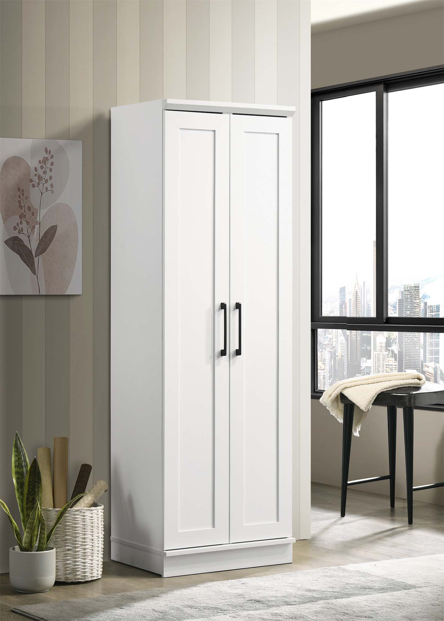 Winston Porter Evelyn Sleek Storage Cabinet With Framed Panel Design ...