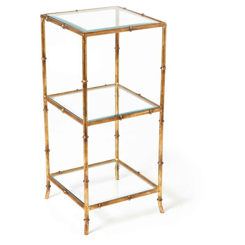 Bayou Breeze Robbie Glass Top End Table with Storage & Reviews | Wayfair