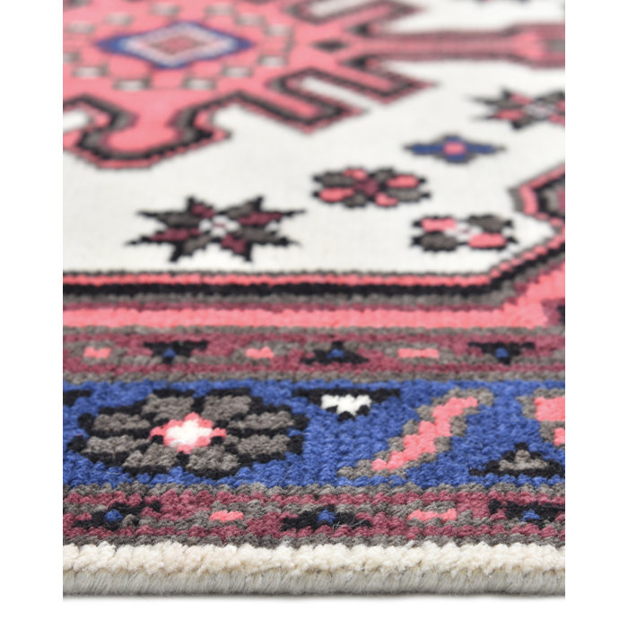 Matteson Hand-Knotted Red/White/Blue Rug | AllModern