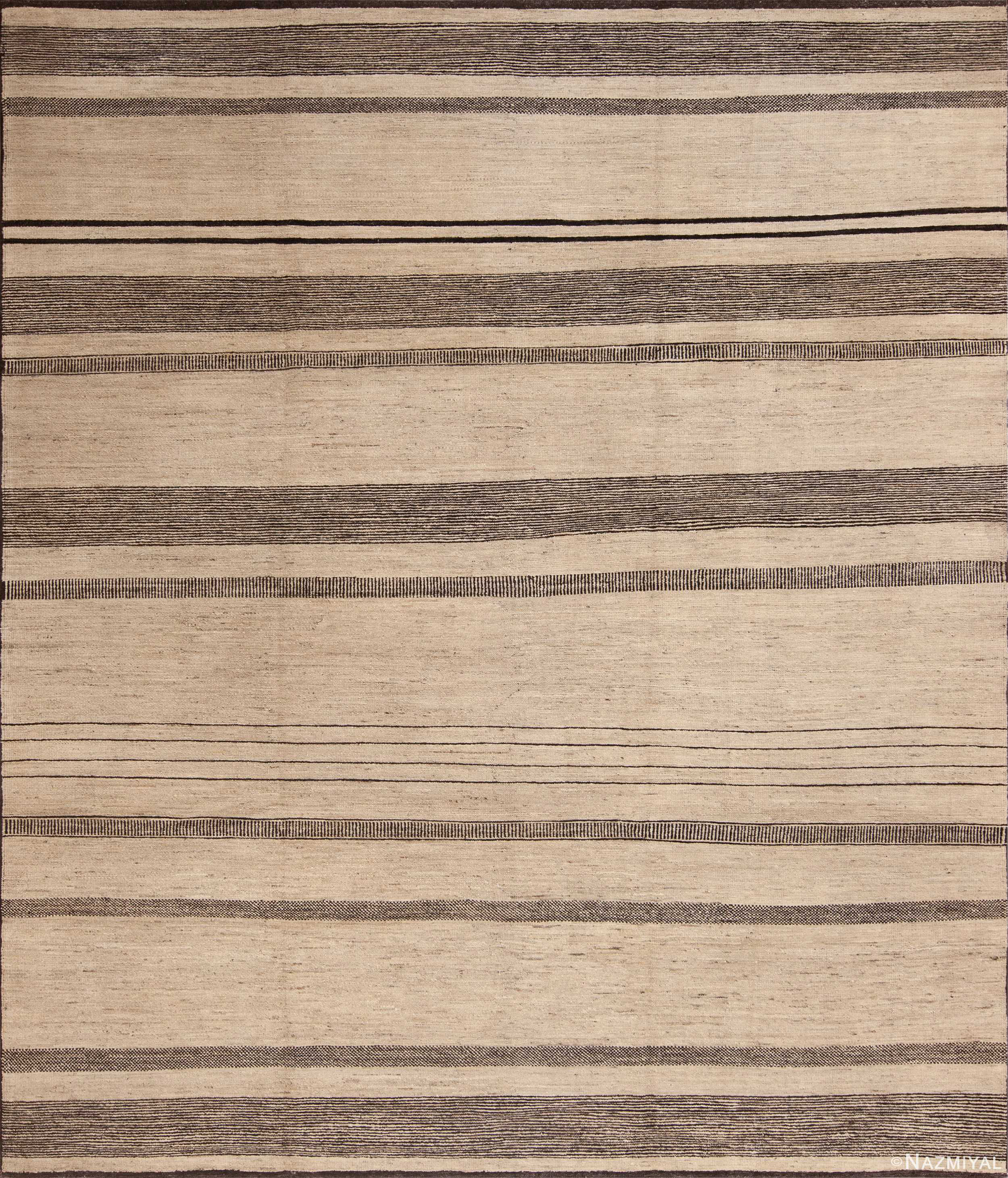 Nazmiyal Collection One-of-a-Kind Modern Cream/Charcoal Color ...