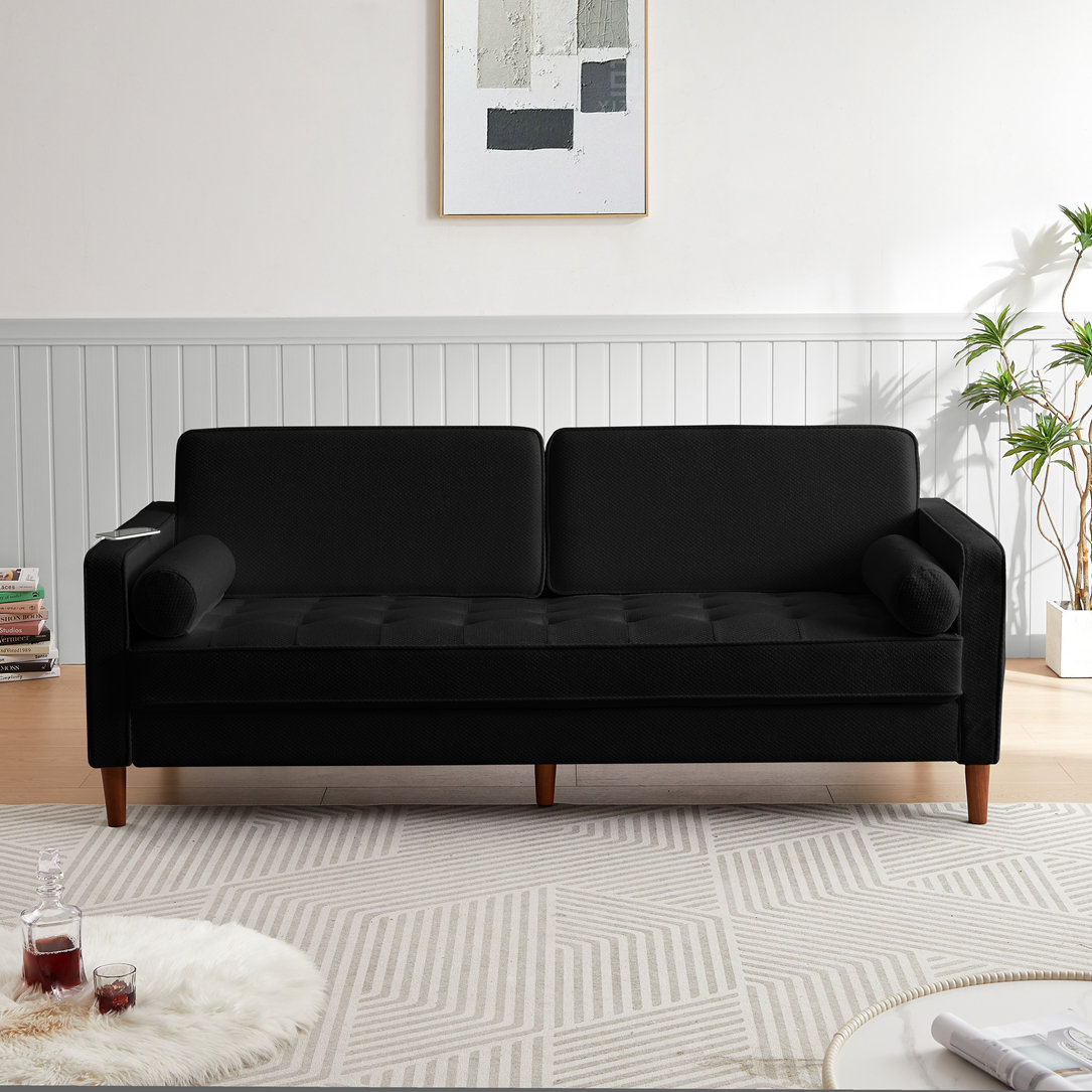 Mercer41 Modern Style Sofas Square Arm Sofa - Wayfair Canada
