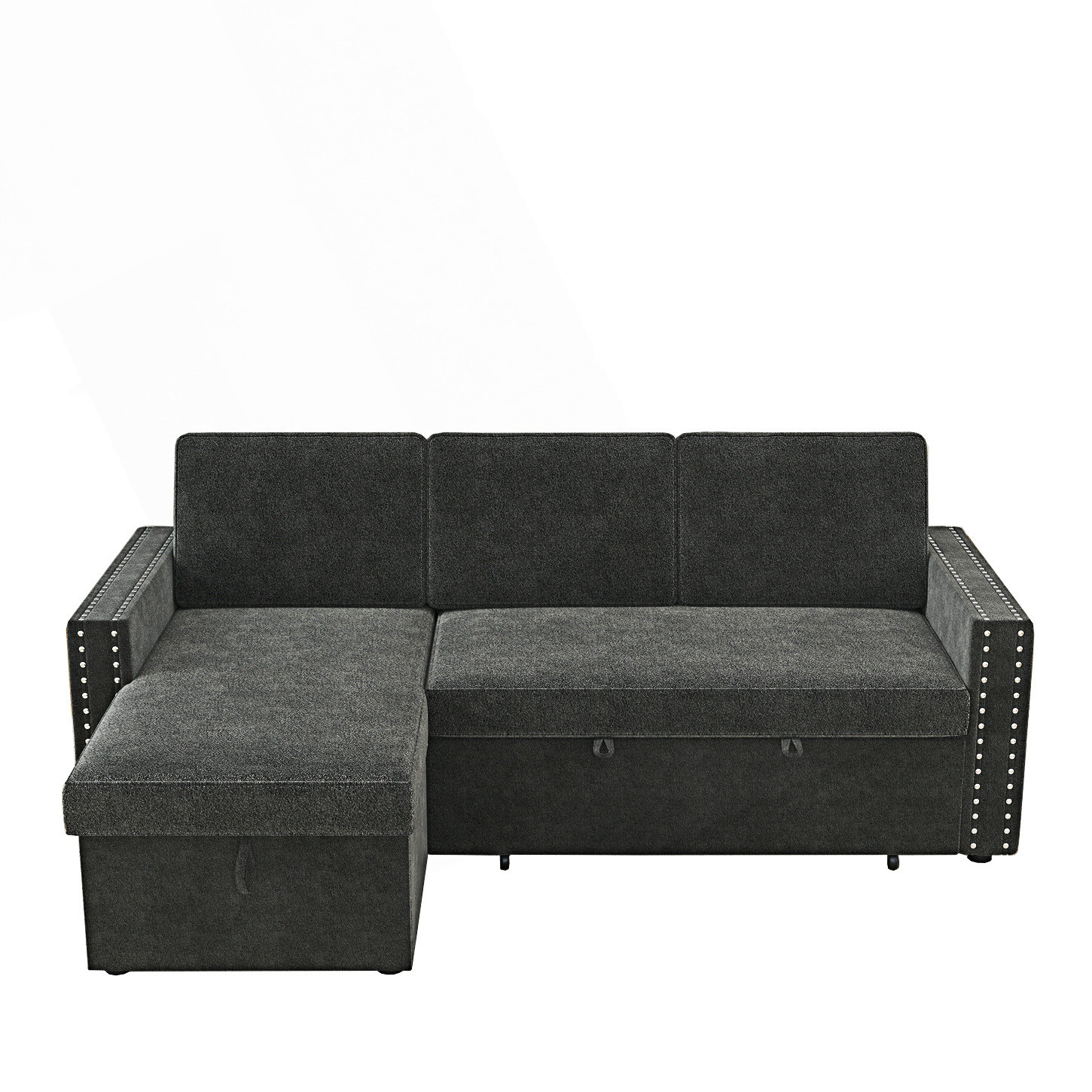 Red Barrel Studio® Sofa Bed, 3 Seater Sleeper Sofa With Storage Chaise ...