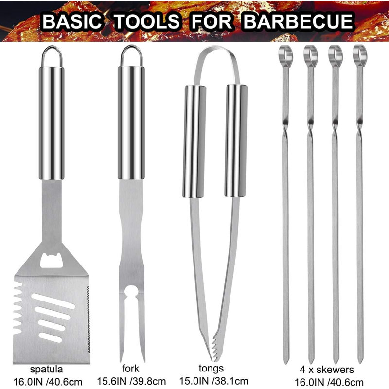 Wonpex Stainless Steel Grilling Tool Set | Wayfair