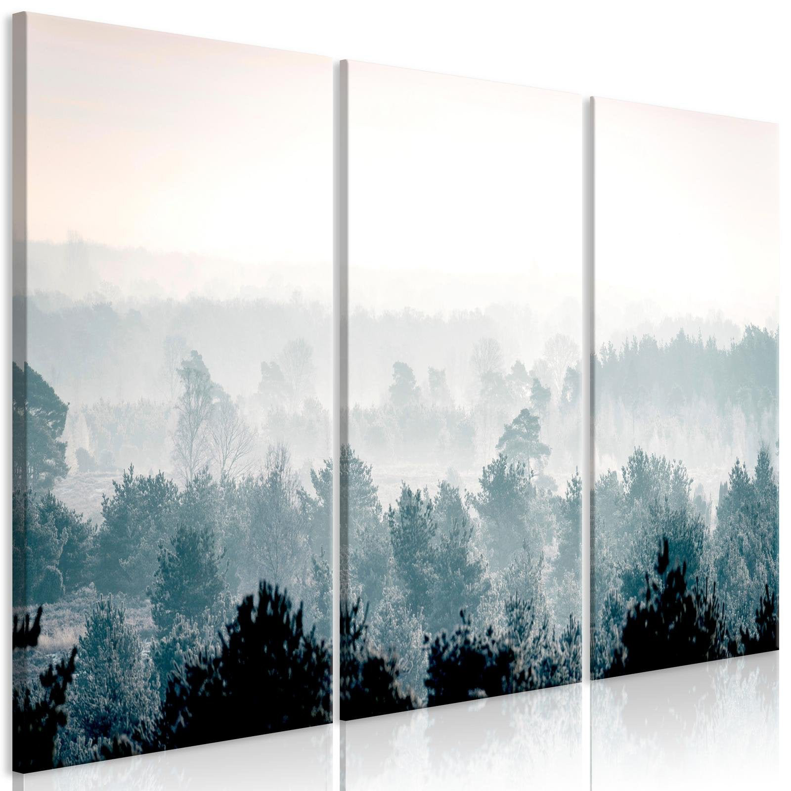 Loon Peak® Mamie Winter Forest On Canvas 3 Pieces Print | Wayfair