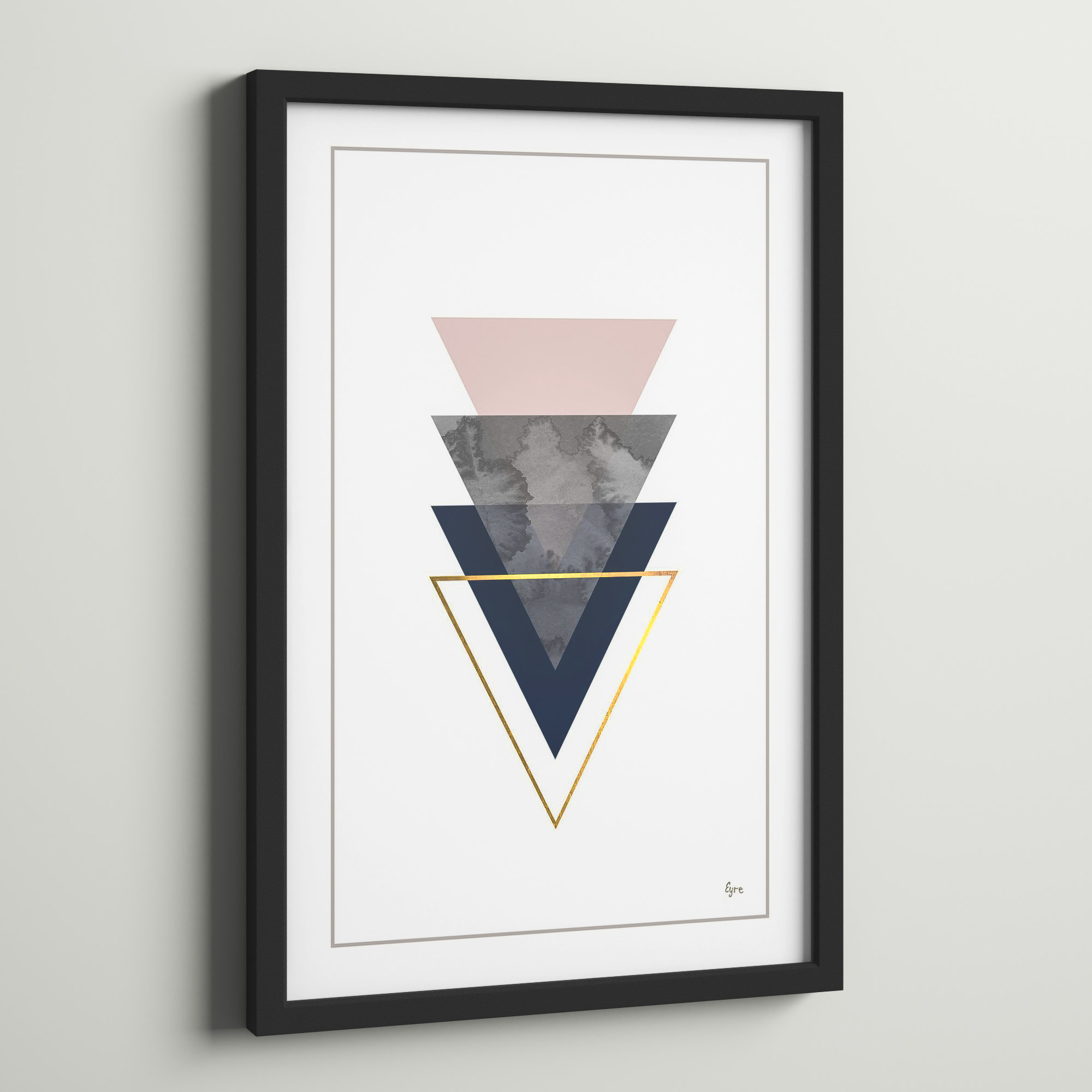 Hykkon Triangles of Color by Eyre Tarney - Picture Frame Painting on ...