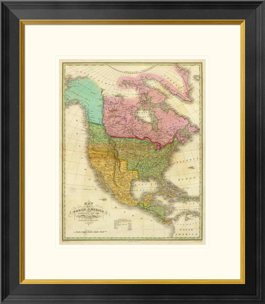Global Gallery Map of North America Including All The Recent ...