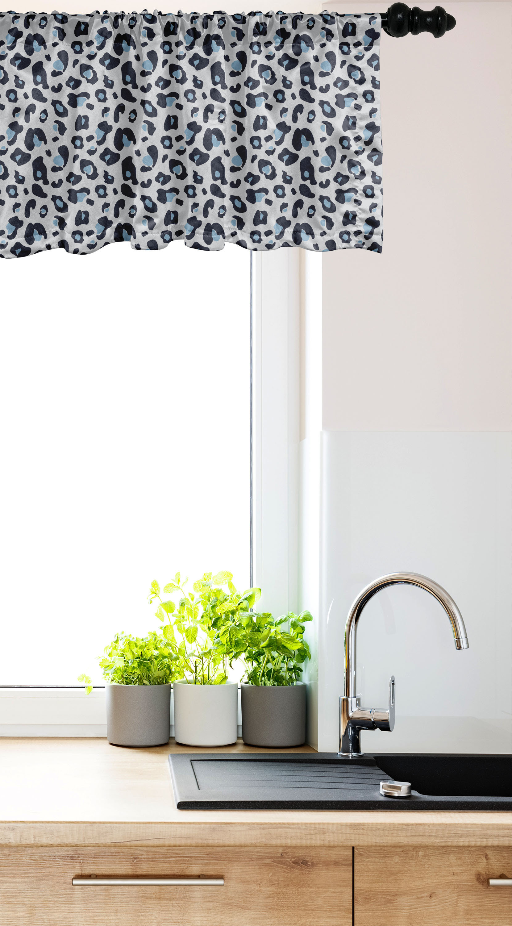 Ambesonne Leopard Print Valance Pack of 2 Modernized Skin Art ...