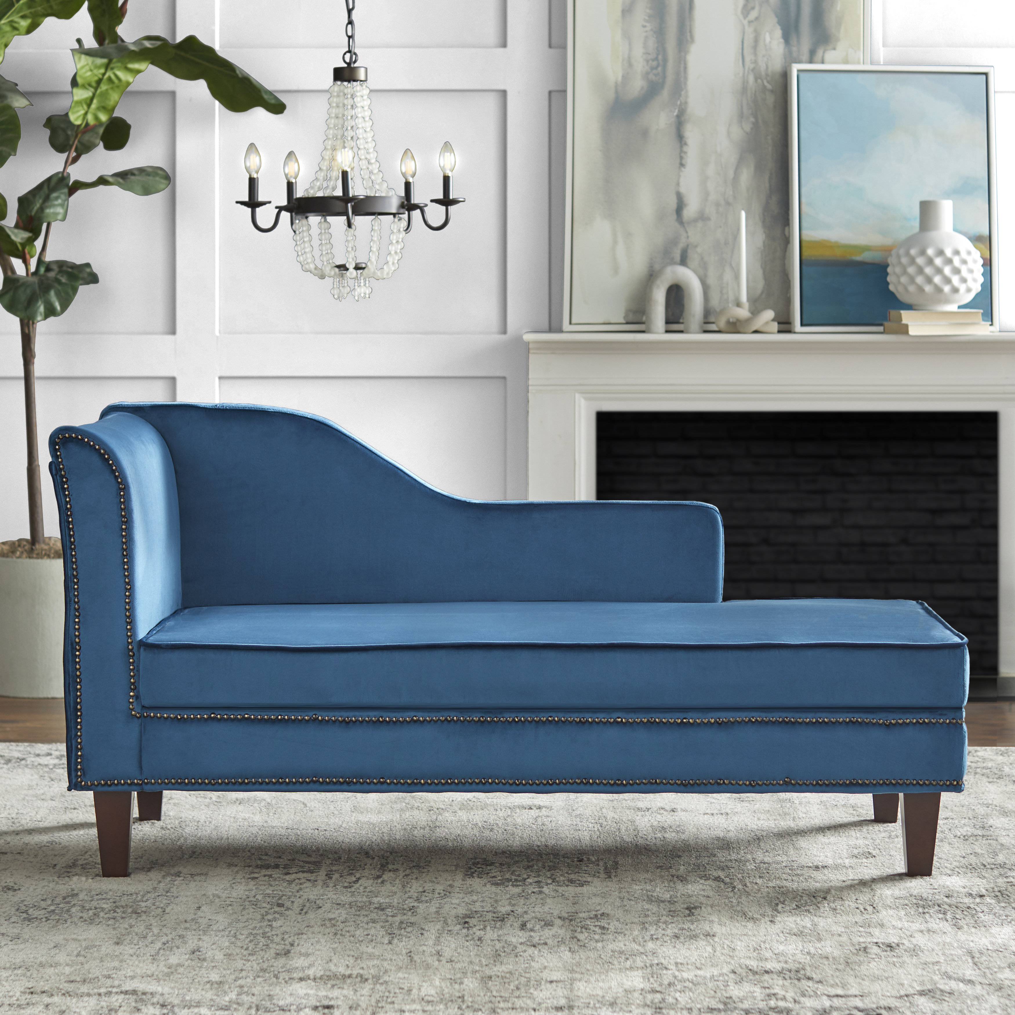 House of Hampton Elvester One Right-Arm Rolled Arms Chaise Lounge with ...
