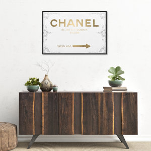 House of Hampton® Fashion and Glam Couture Road Sign Rococo Gold Road ...