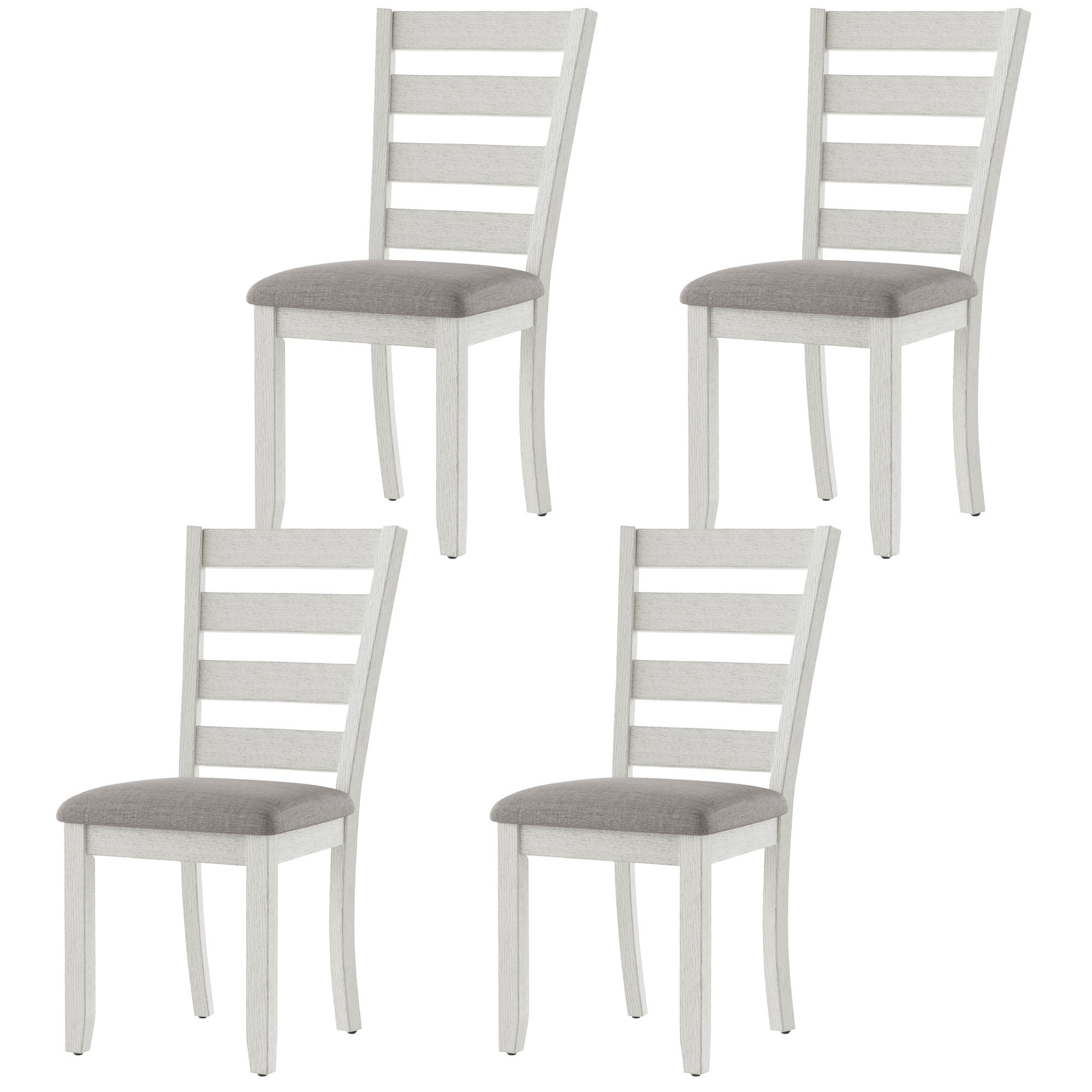 Lark Manor Modern Farmhouse Dining Chairs Set Of 4, Upholstered Solid ...