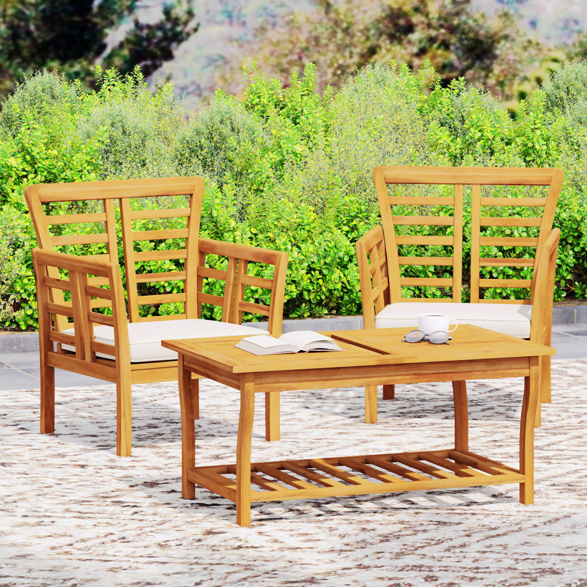 MaMa CAYDON 2 CLUB CHAIRS + TABLE | Wayfair