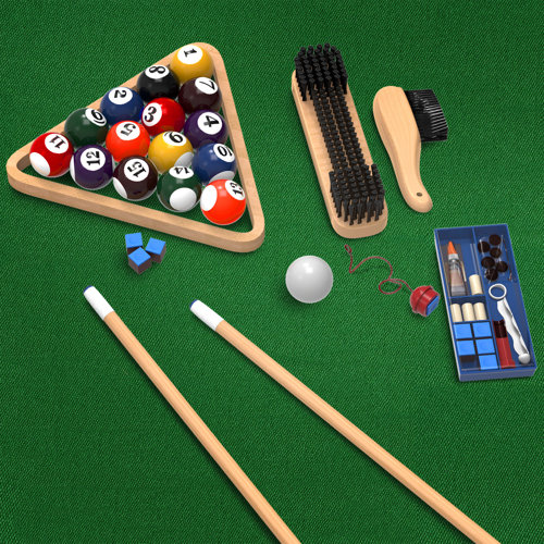 Trademark Games Billiards 32 Piece Accessory Kit For Pool Table ...