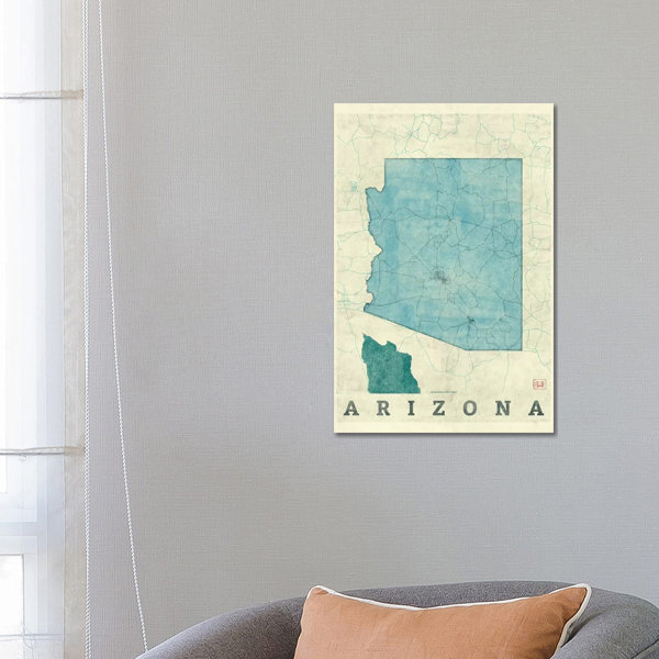 Borough Wharf Arizona Map by Hubert Roguski - Wrapped Canvas Print ...