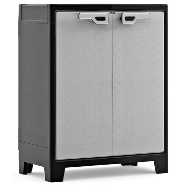 WFX Utility Tadlock Low Storage Cabinet Titan Black/Grey 100cm ...