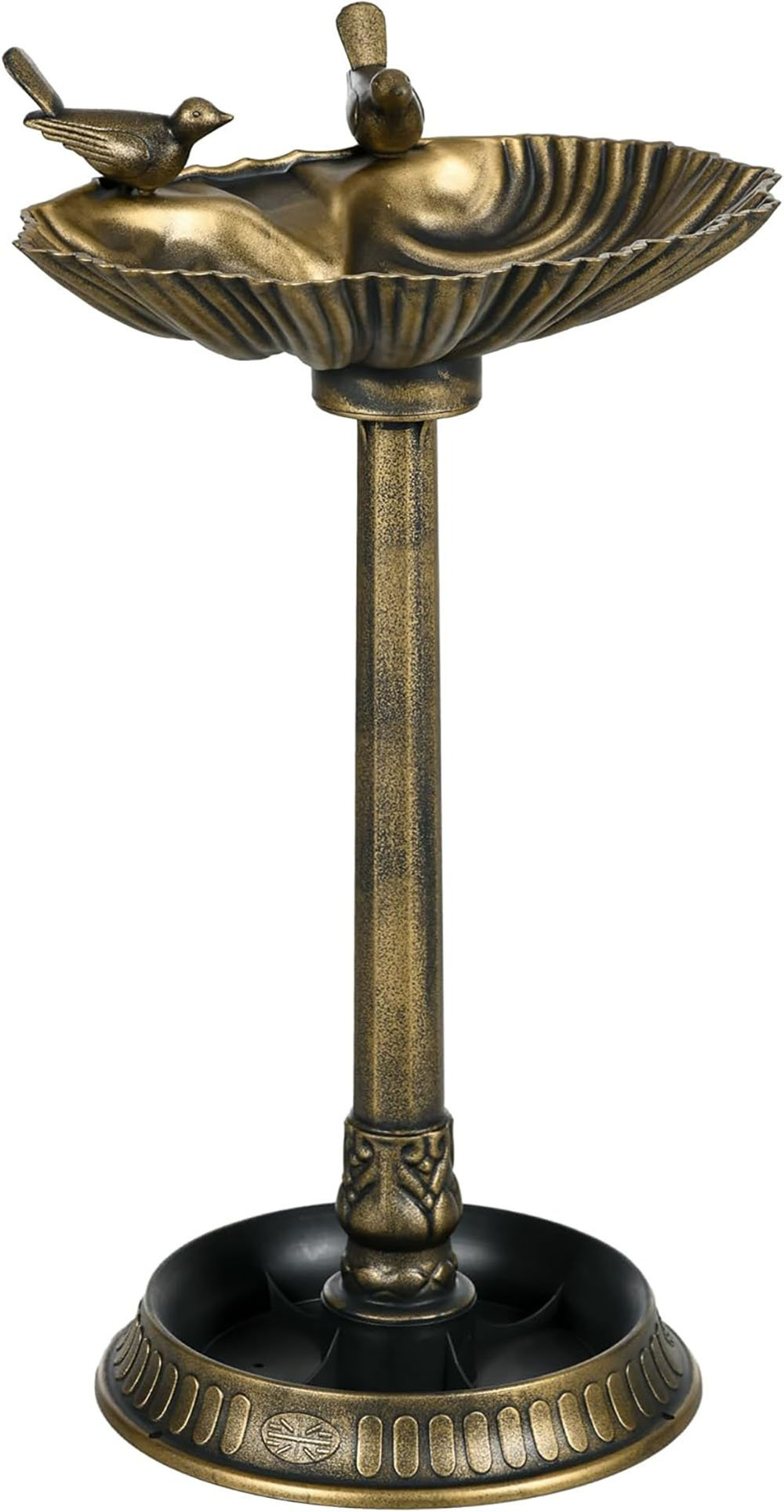 Arlmont & Co. 32" Antique Bird Bath With Pedestal Flower Planter Base ...