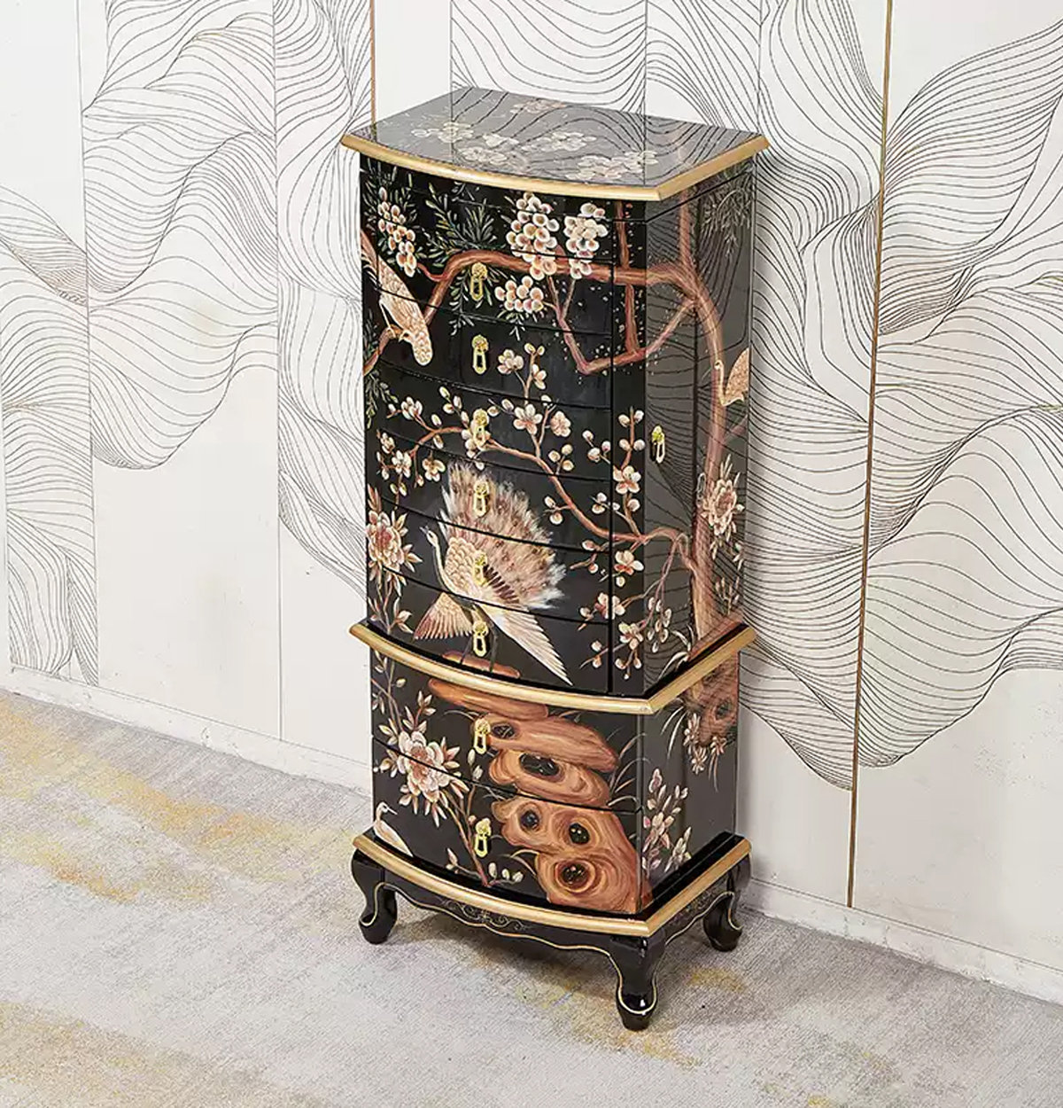 Bloomsbury Market New Chinese Style Birch Painted Multifunctional ...