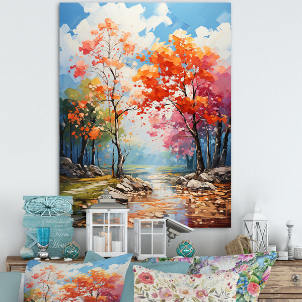 Millwood Pines " Alive Colours Maple Trees " on Canvas - Wayfair Canada