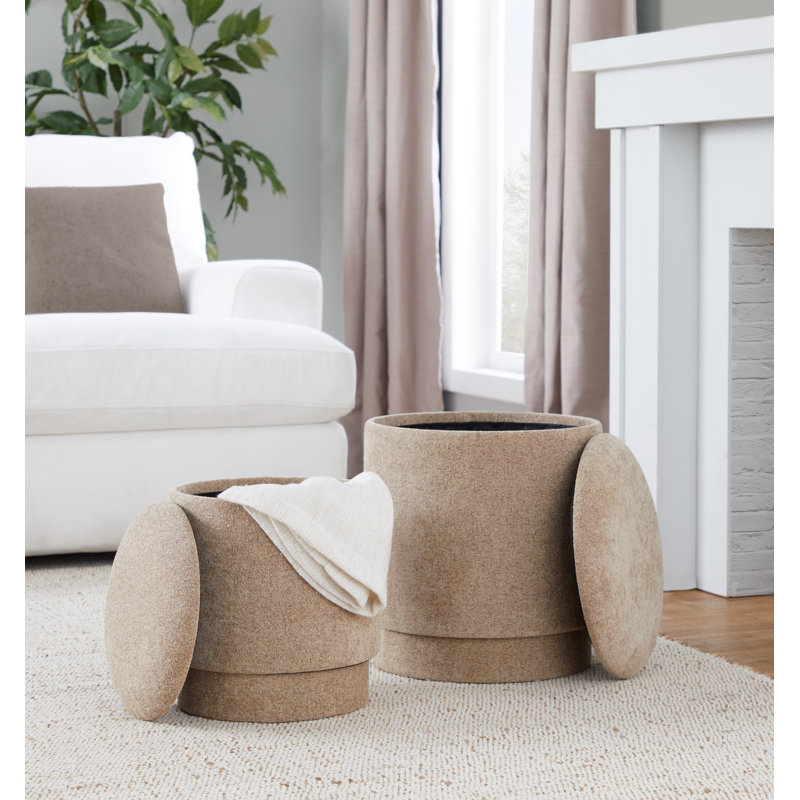 Wade Logan® Carlesia Upholstered Storage Ottoman & Reviews | Wayfair