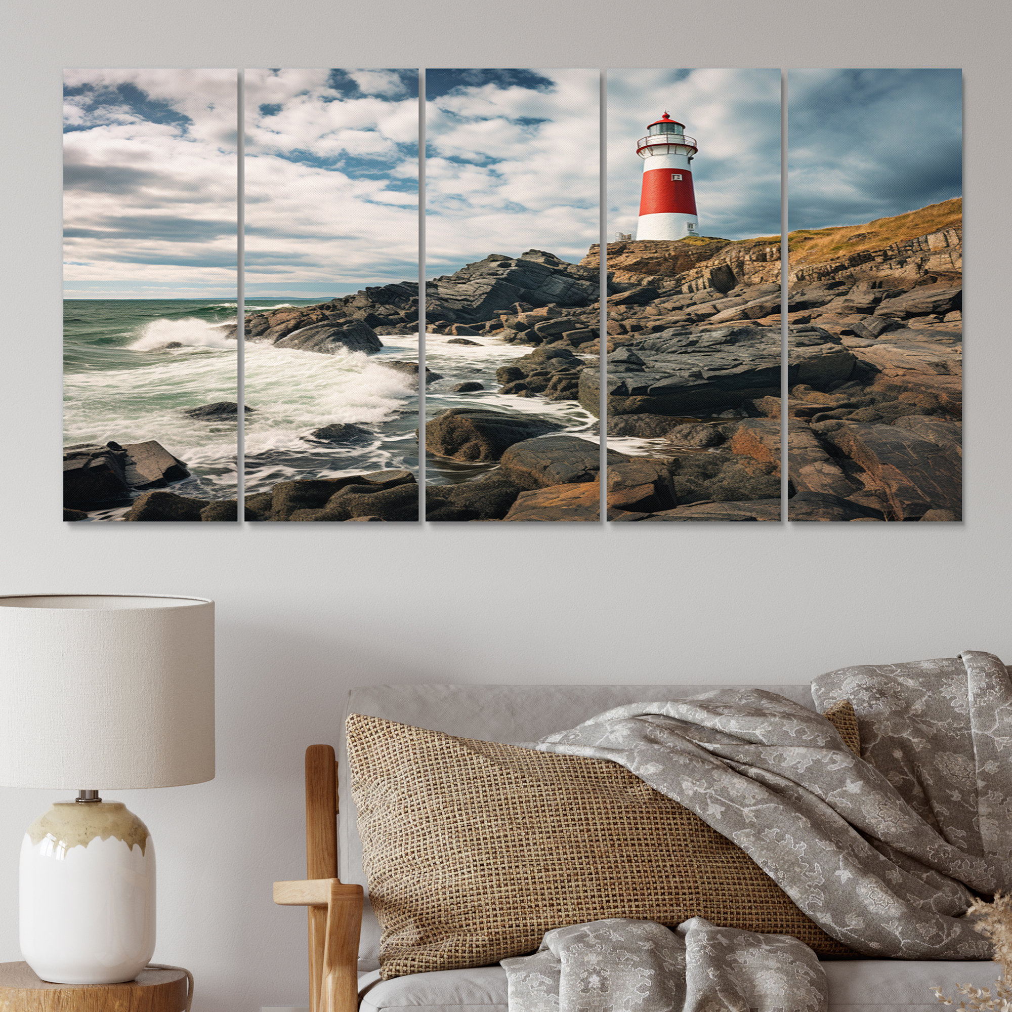 Breakwater Bay Canada Eastern Lighthouse II On Canvas 5 Pieces Print ...