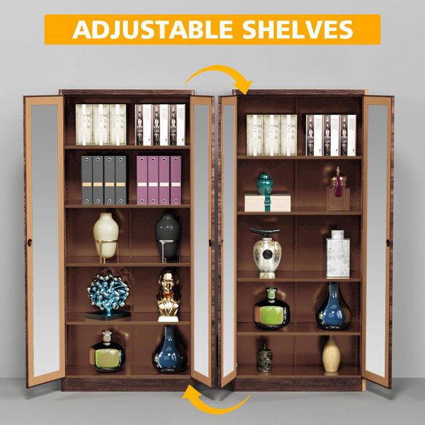 Inbox Zero Kizzi 31.5'' Wide 5 - Shelf Metal Storage Cabinets & Reviews ...