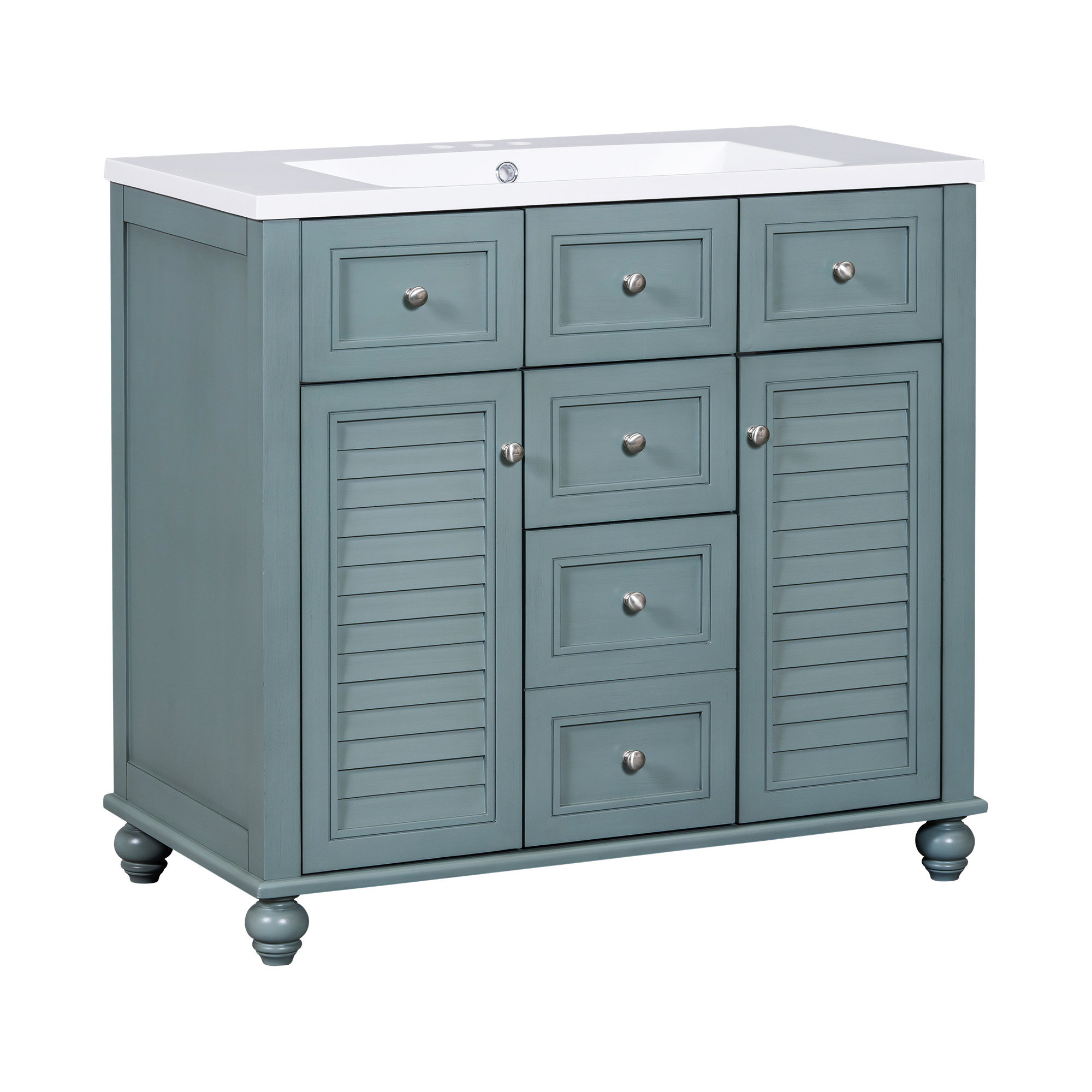 Rosecliff Heights Clarenda 36" Bathroom Vanity Cabinet With Sink Combo ...