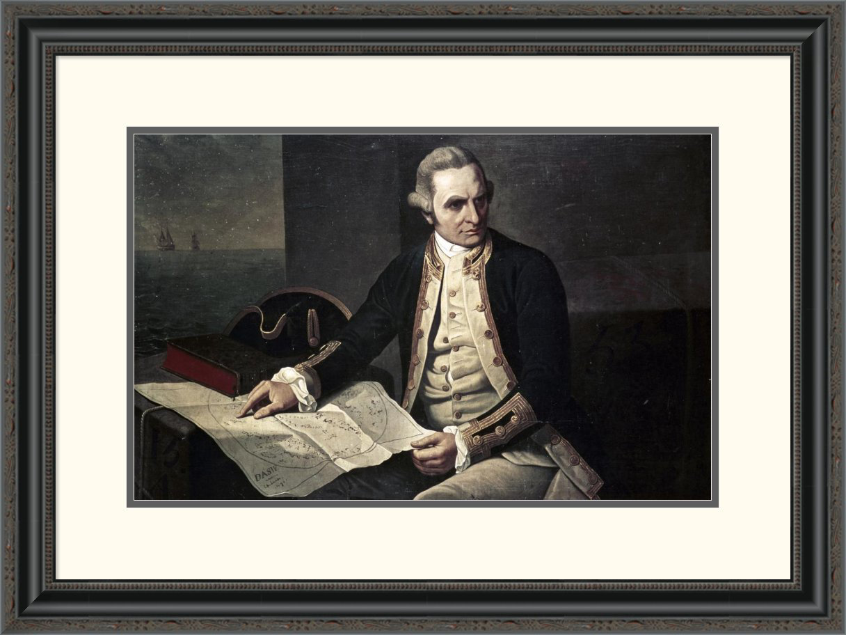 Global Gallery 'Captain James Cook' by Nathaniel Dance-Holland Framed ...