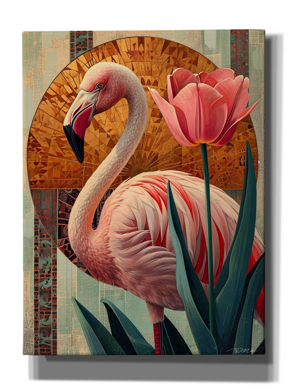 Bay Isle Home™ Flamingo And Tulip Abstract 2' by Momart Canvas Wall Art ...