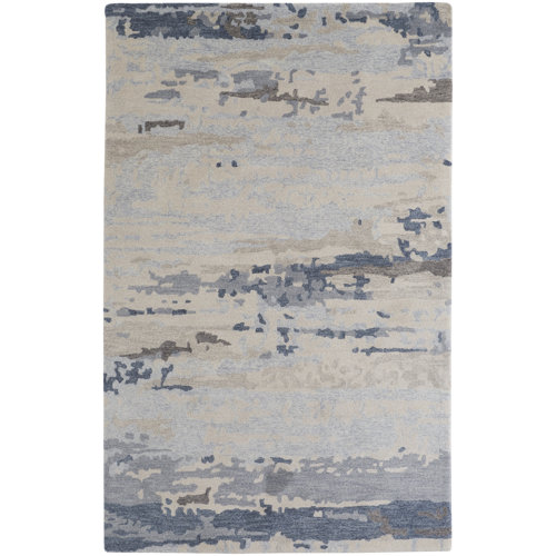 17 Stories Hand Tufted Wool Abstract Rug | Wayfair