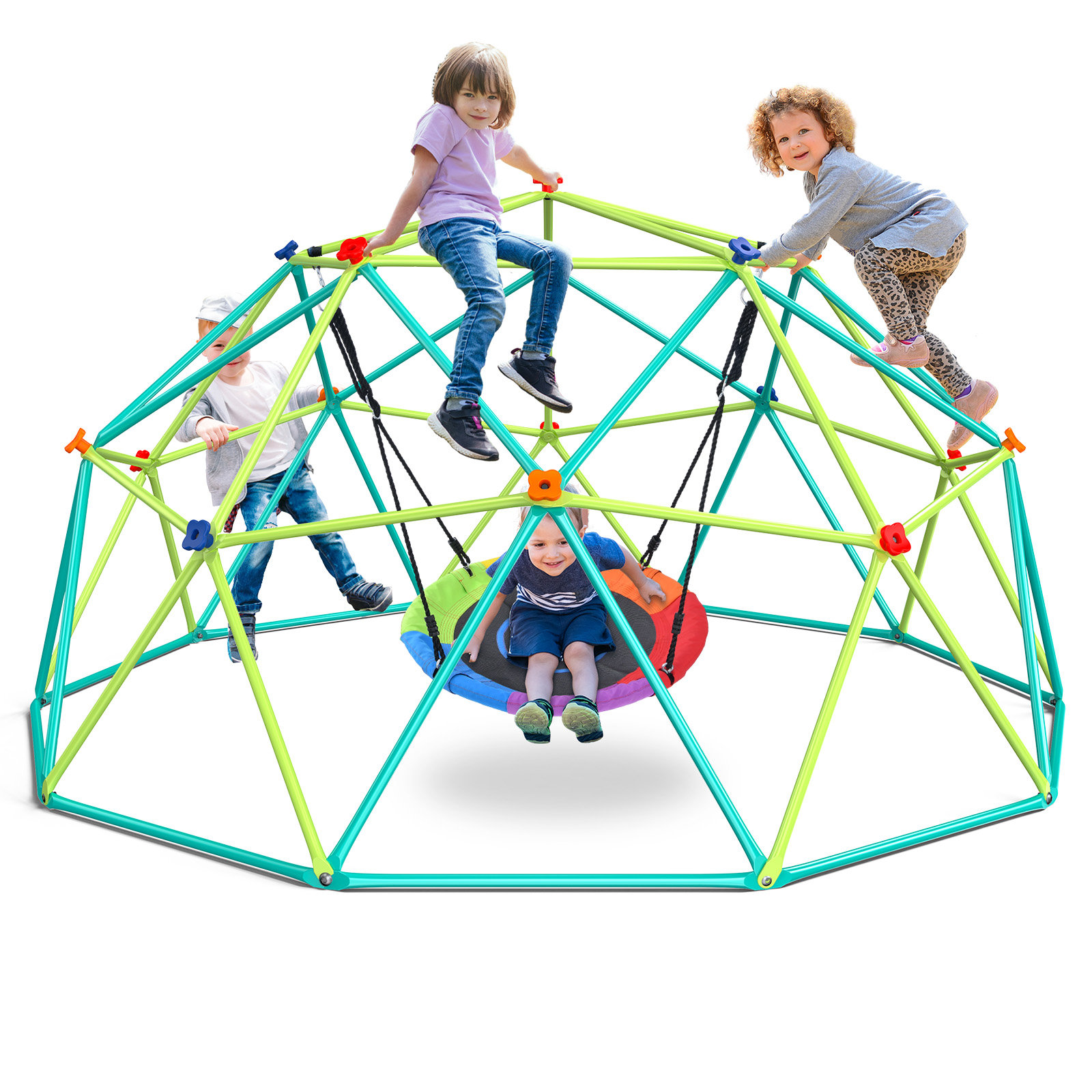 Klo Kick 10Ft Climbing Dome with Disc Swing - Wayfair Canada