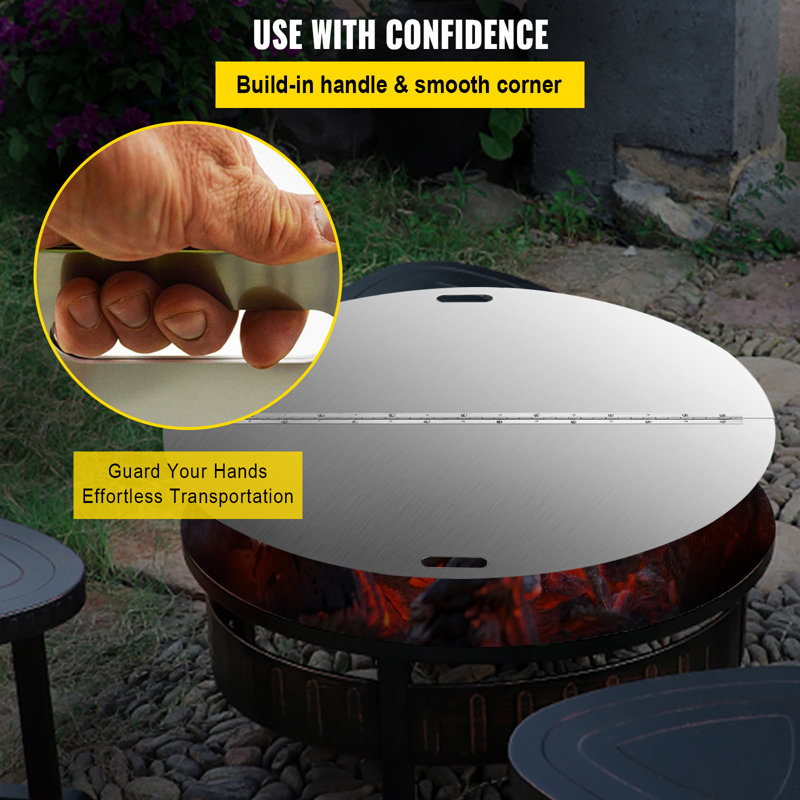 VEVOR 40'' Round Steel Fire Pit Lid & Reviews | Wayfair