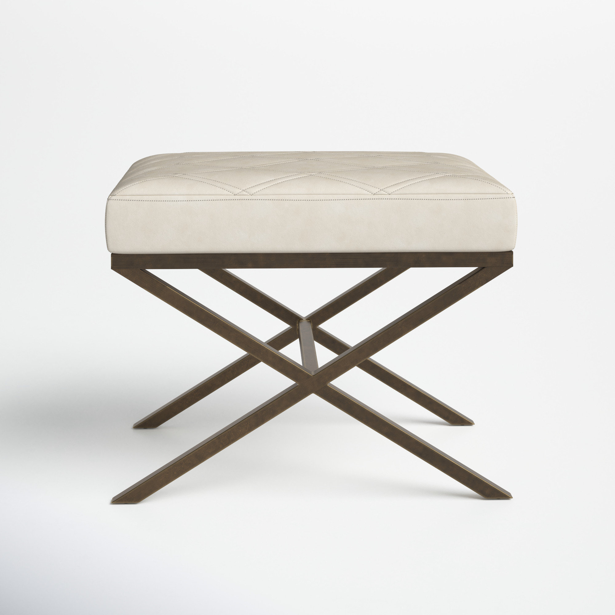 Joss & Main Madera Faux Leather Upholstered Bench - Cream & Reviews ...