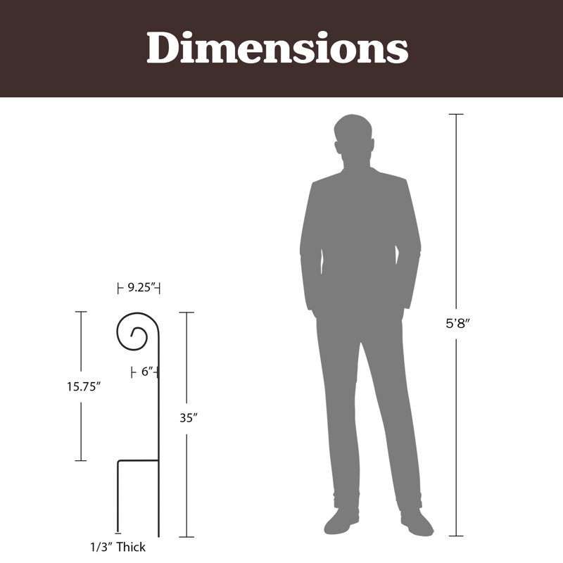 shepherds hook dimensions