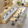 Canadian Linen Modern Simple Restaurant Cafe Benches Upholstered Bench ...