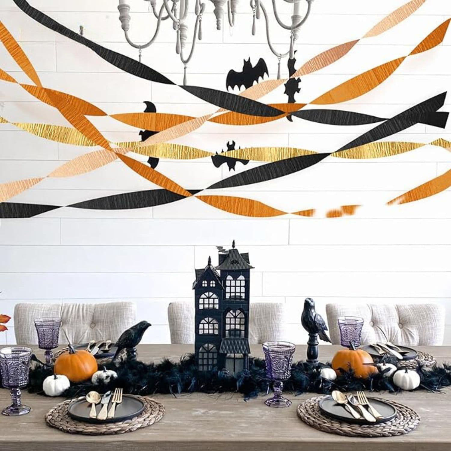 KAMLIC 8 Rolls Gold Orange Crepe Paper Streamers | Wayfair