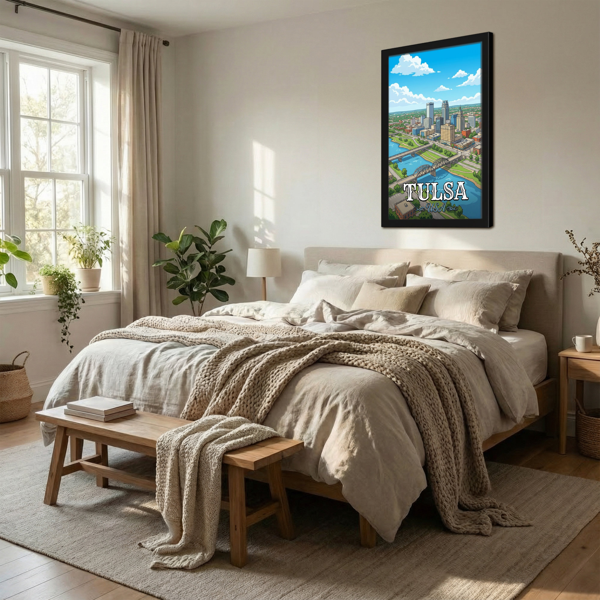 Latitude Run® Scenic & Cityscapes Tulsa Cityscape With River And ...