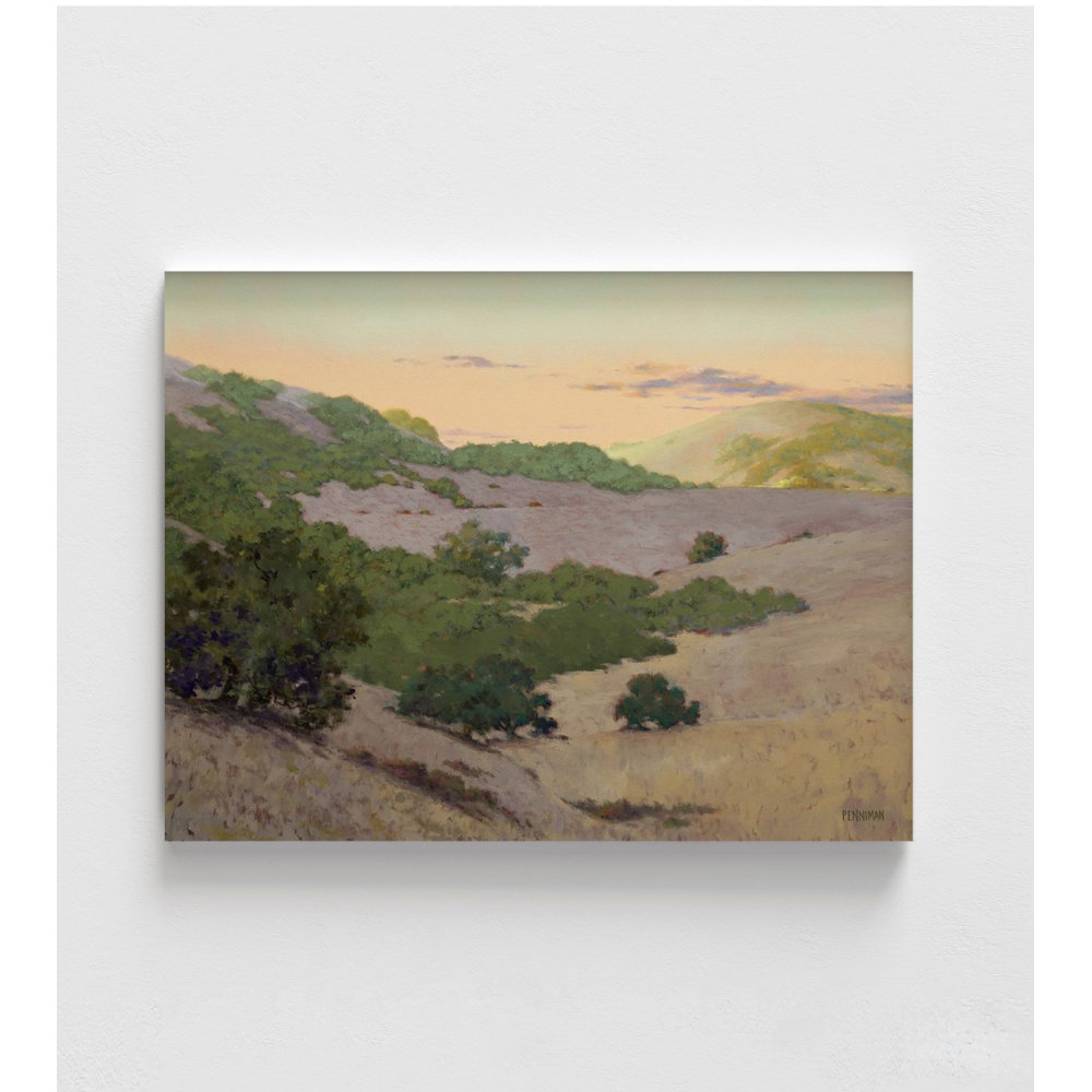WeFrameArt San Juan Bautista Hills By Ed Penniman, Mountains Painting ...