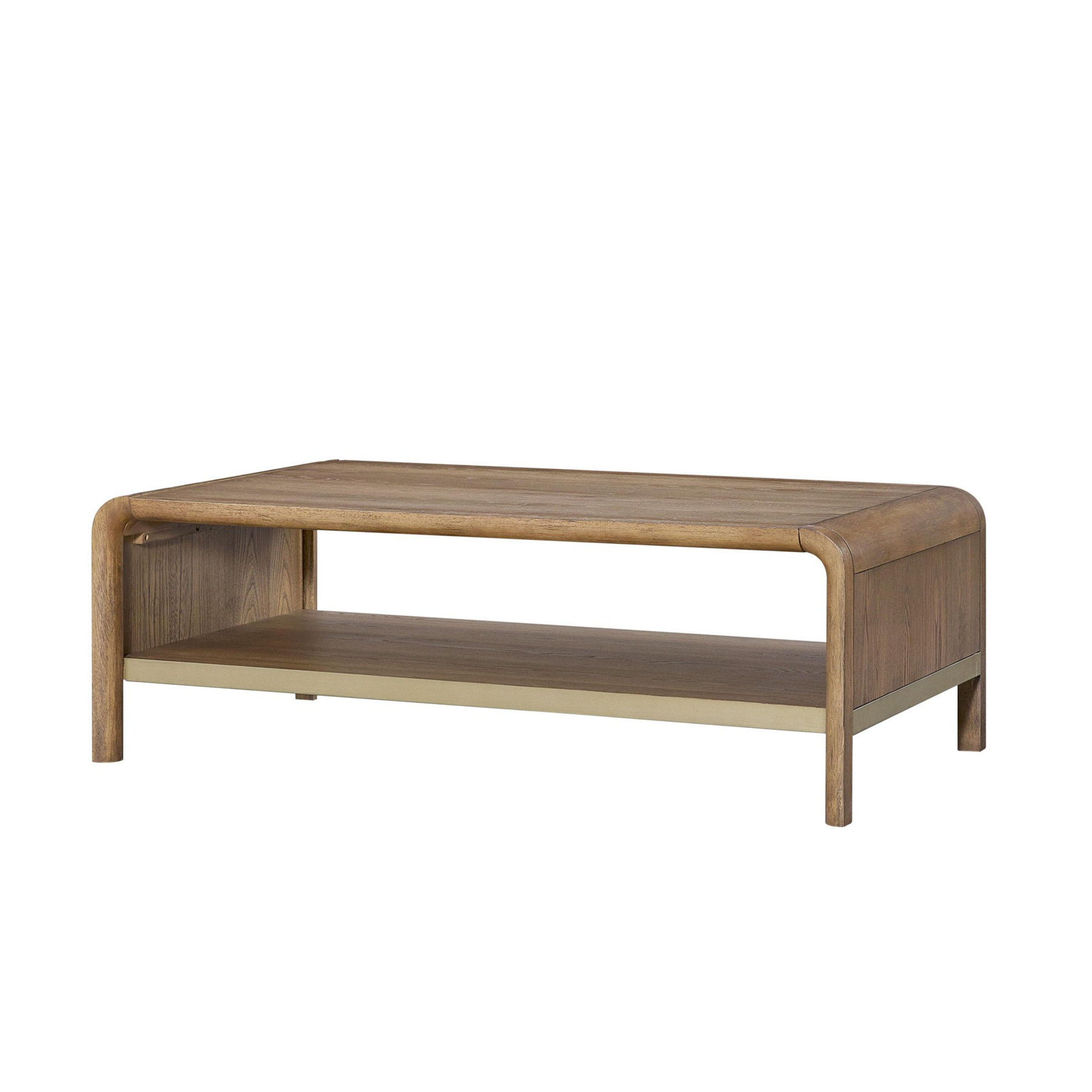 Gracie Oaks Waterfall Cocktail Table - Latte | Wayfair