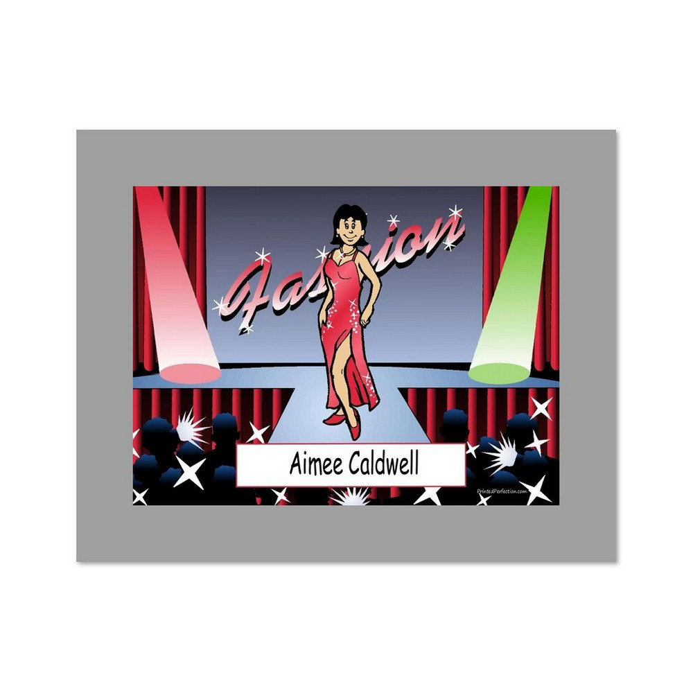 Printed Perfection Personalized Model Female Cartoon Caricature with a ...