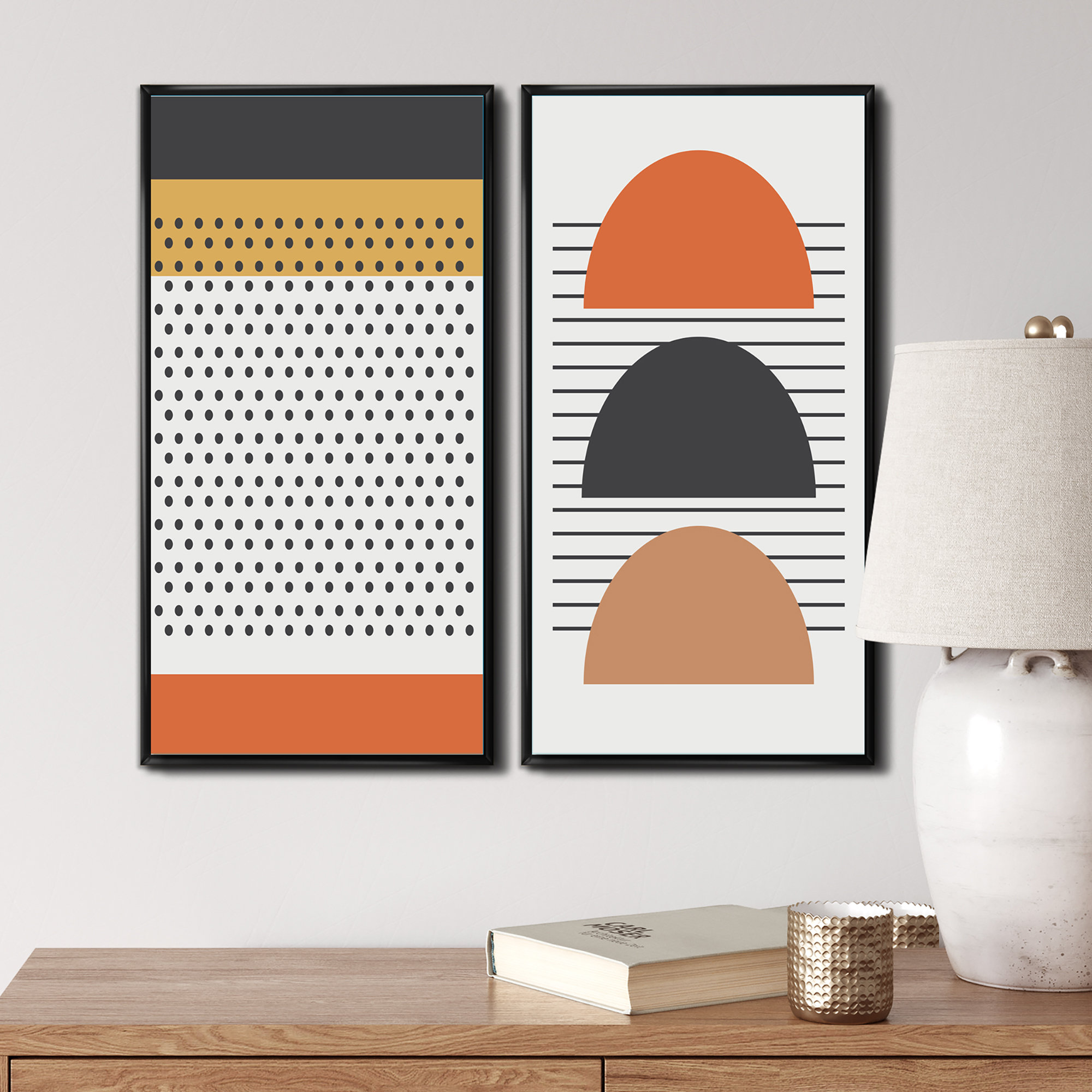 Wrought Studio™ Creative Vintage Designs in Retro Colors V - 2 Piece ...