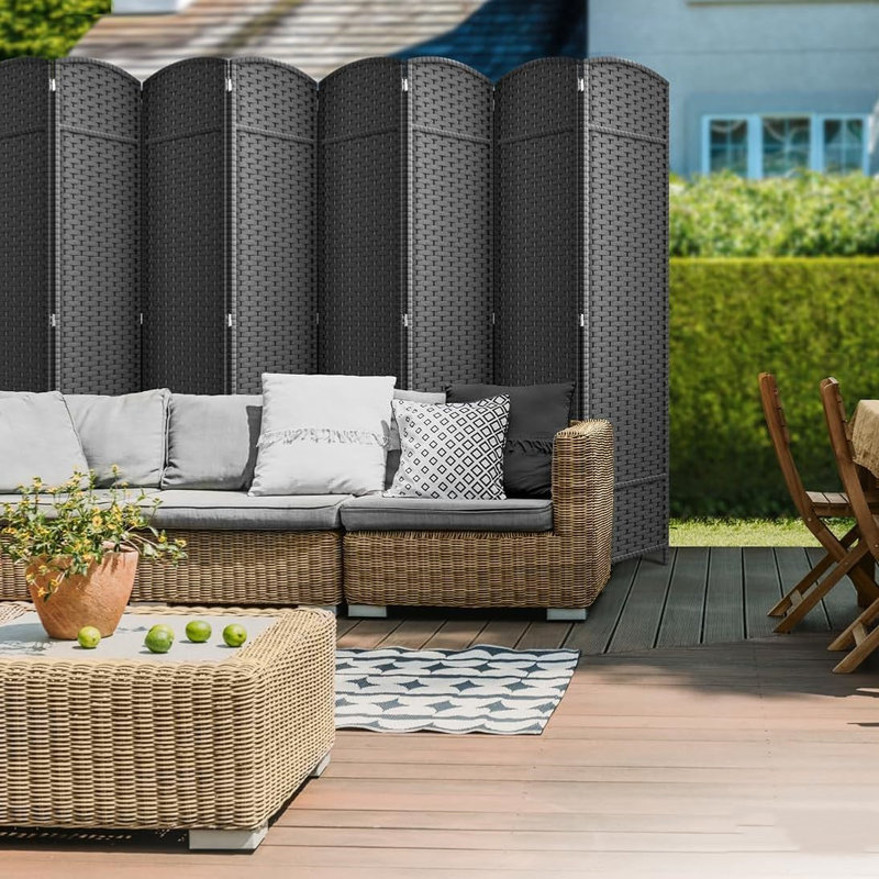 ESCATESO 8 Panel Privacy Screen,Double Hinged, Foldable, Lightweight ...