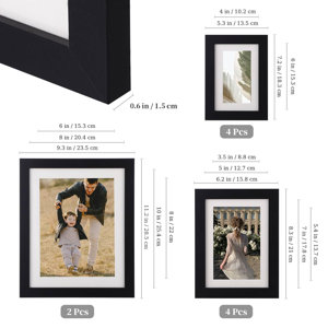 Latitude Run® Picture Frames Set Photo Frames: 10 Pack Rustic Wood ...